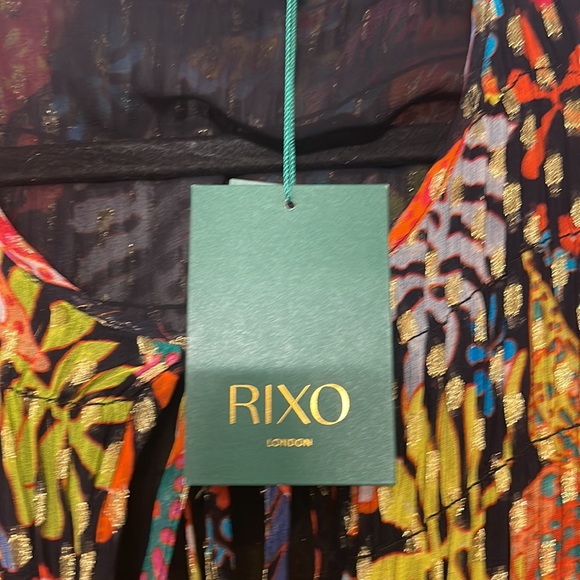 RIXO | Dresses | Rixo New Multicolored Dress Lined At The Torso Ties At ...